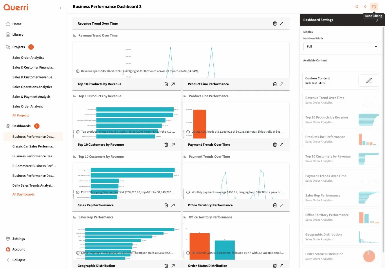 Dashboard Basics | Documentation